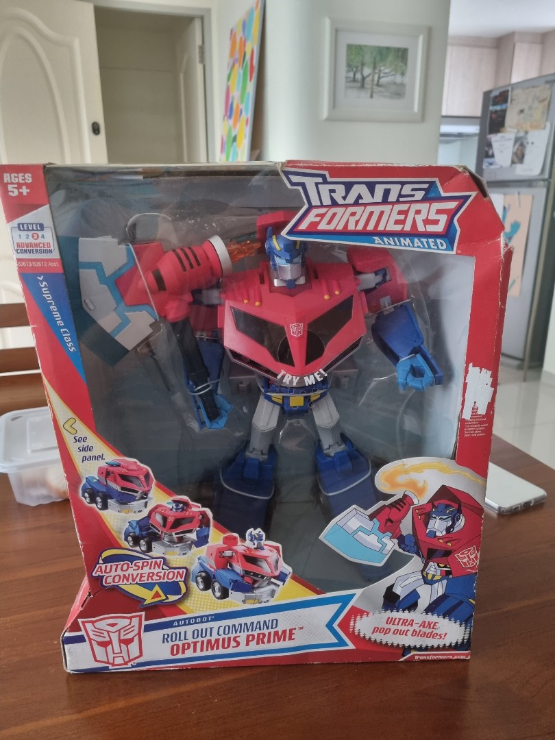 Hasbro Transformers Animated Supreme - Roll Out Command Optimus Prime ...