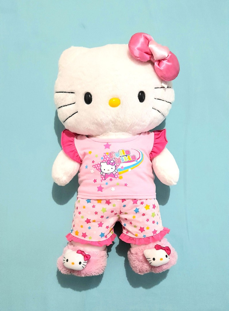 Hello kitty stuffed toy / height - 17 inches / with free 1 top outfit ...