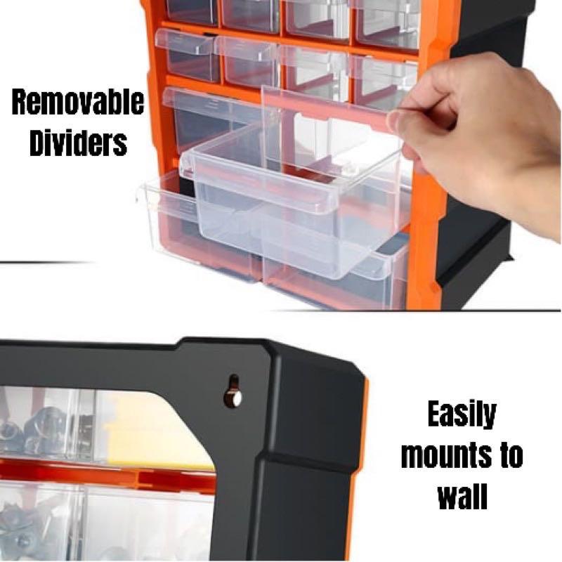 HORUSDY 22 Drawers Storage Tool Box Plastic Organizer Toolbox With ...
