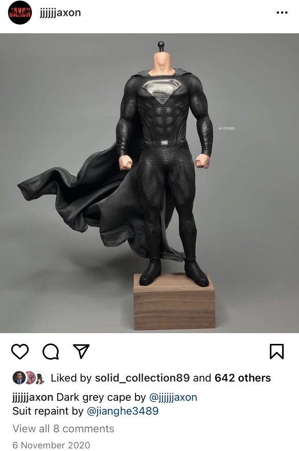 Hot toys Superman custom cape boots mos bvs black Justice league jl ...
