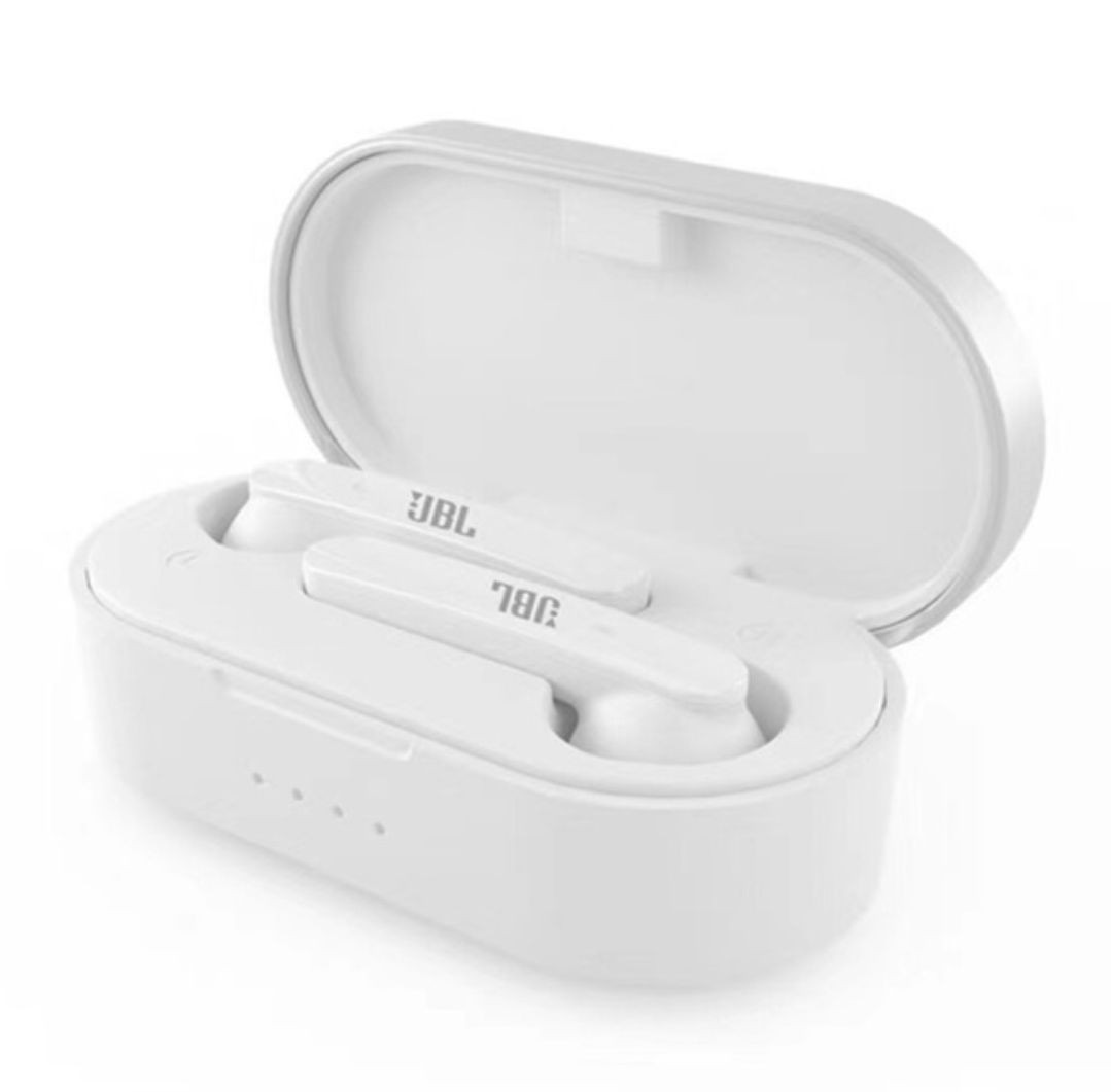 Jbl Tws True Wireless Earbuds With Charging Case White Color Audio Headphones Headsets