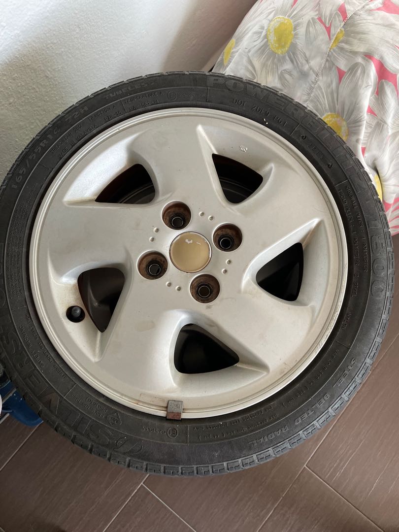 Kelisa/Kenari Car Tyre with Rims Size: 165/55 R14, Auto Accessories on ...