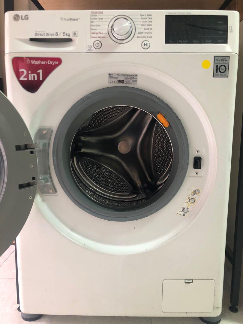 LG front door Inverter Direct Drive 8 / 5KG Washer and Dryer 2 in 1, TV ...