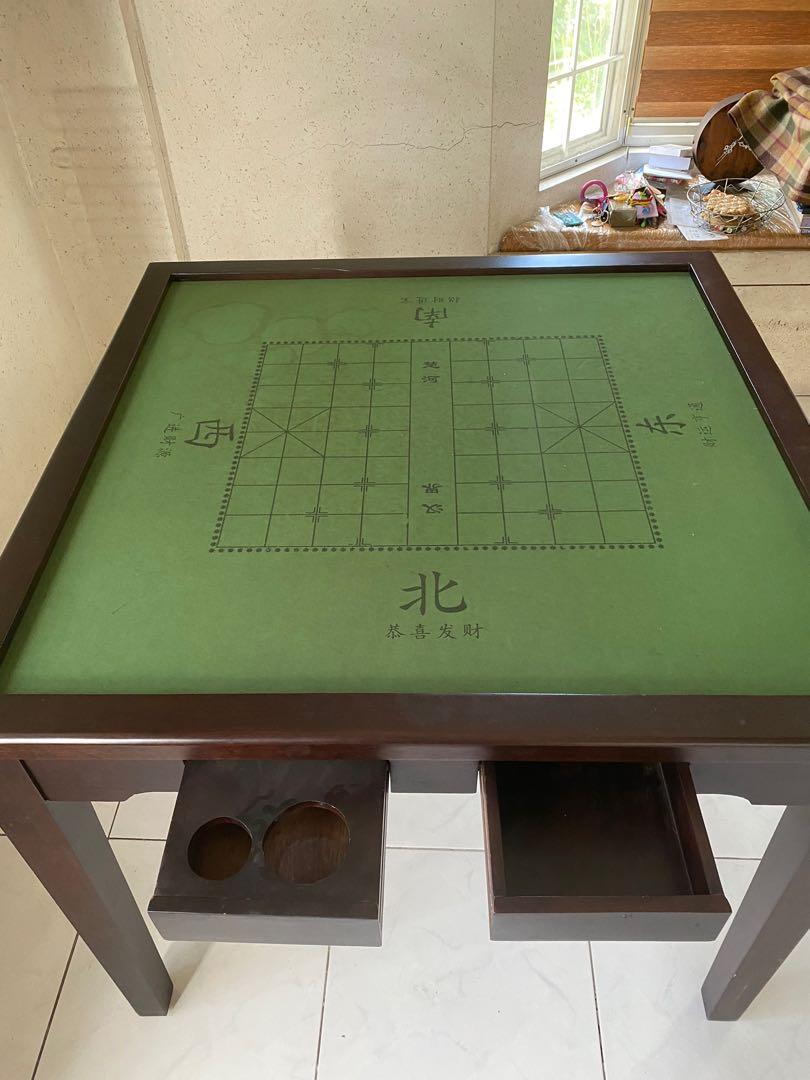 Mahjong Table and Chairs Set, Furniture & Home Living, Furniture ...