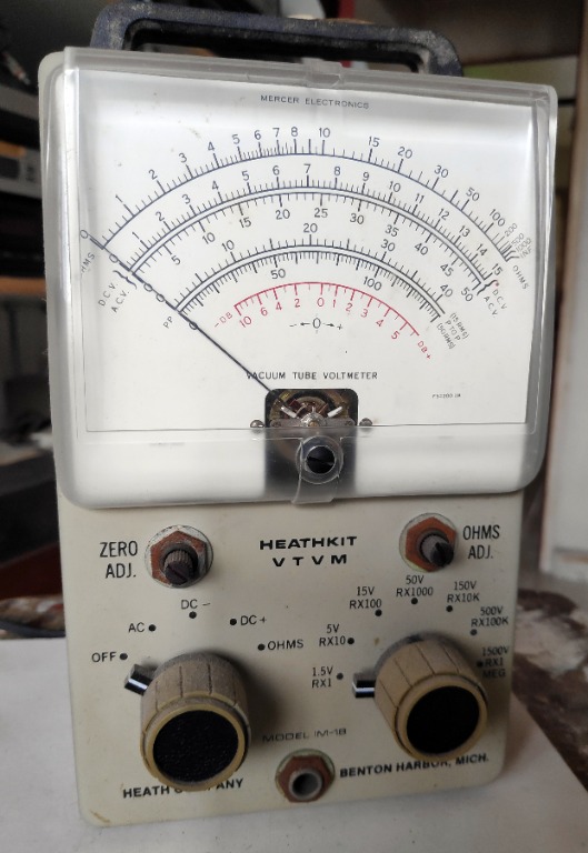 Multimeter (Heathkit Vacuum tube type, 1960s) also known as VTVM, Audio ...
