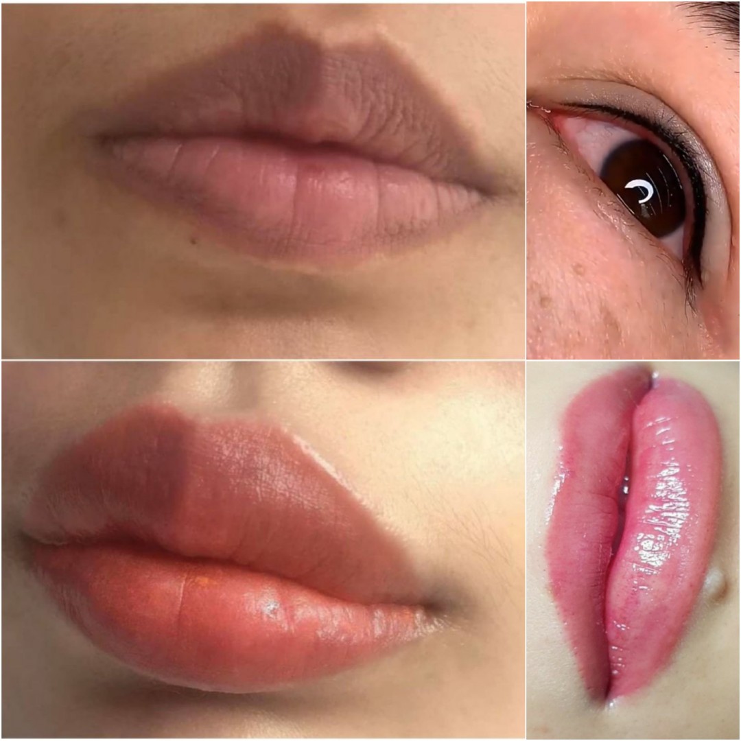 Natural Lip Embroidery correct dark lip pale lip tone uneven shape ...