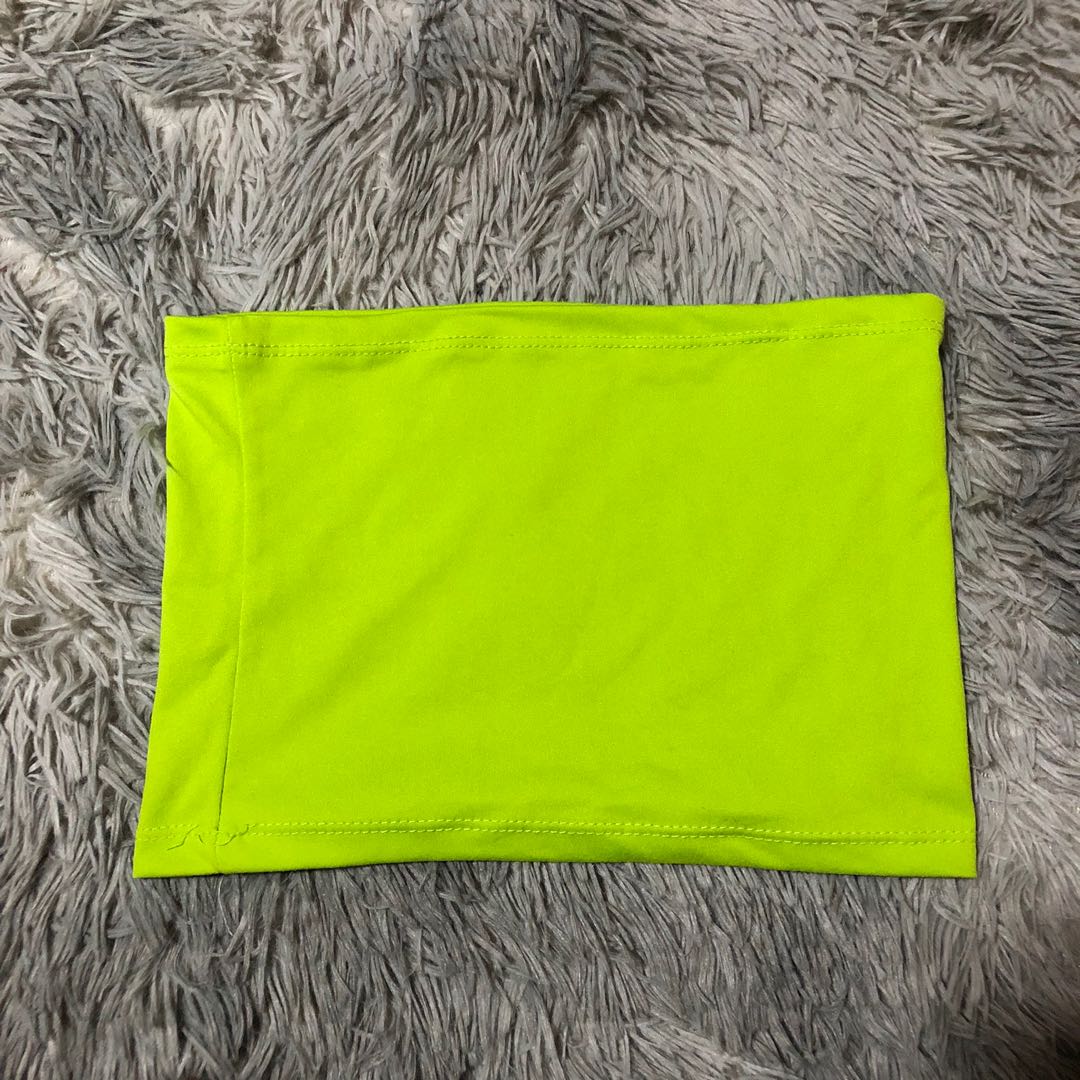 Neon Green Tube Top, Women's Fashion, Tops, Others Tops on Carousell