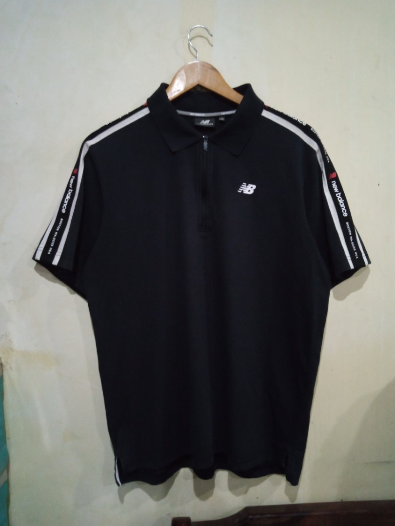 New Balance Half Zip polo, Polo shirt, Men's Fashion, Tops & Sets ...