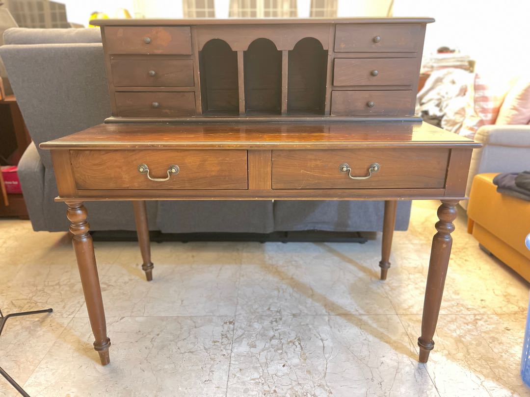 Old School Vintage Study Table, Furniture & Home Living, Furniture ...