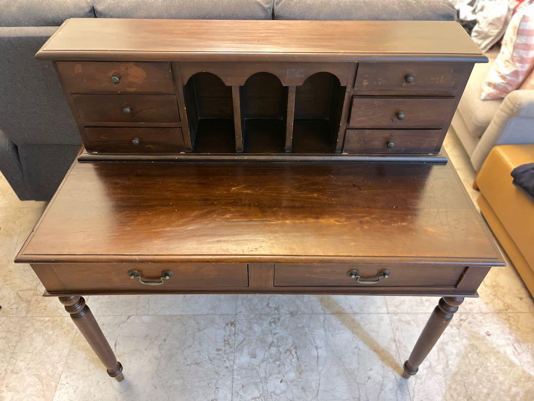 Old School Vintage Study Table, Furniture & Home Living, Furniture ...