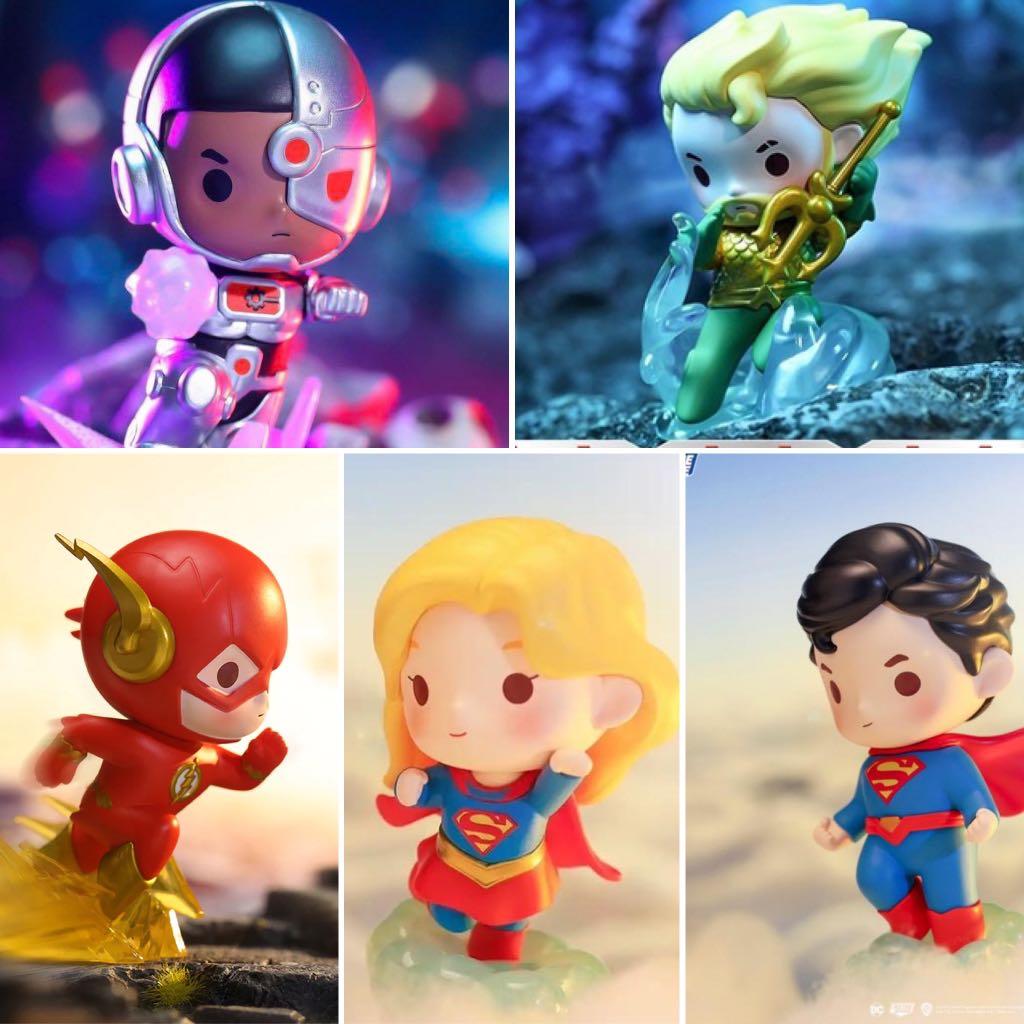 Popmart / Pop Mart, DC Justice, Cyborg, Aquaman, Flash, Superman ...