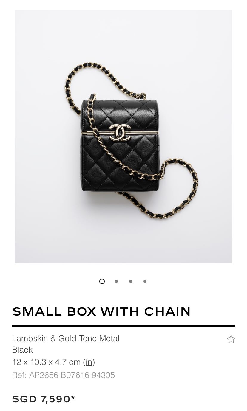 *Rare* Chanel Small Box with chain, Luxury, Bags & Wallets on Carousell