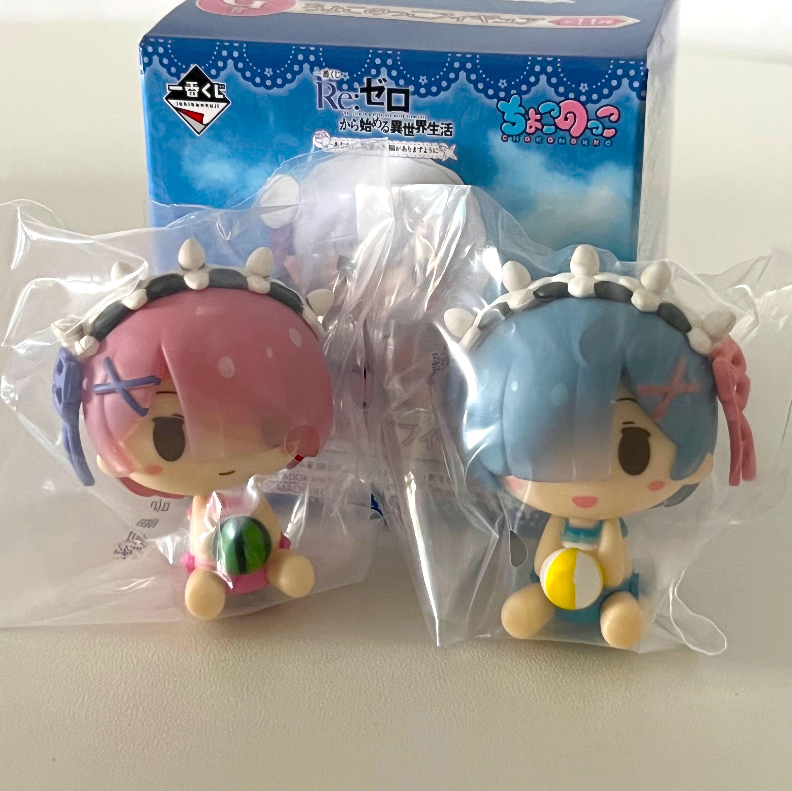 Re:zero kuji mini figurines rem & ram rem kuji , Hobbies & Toys, Toys ...