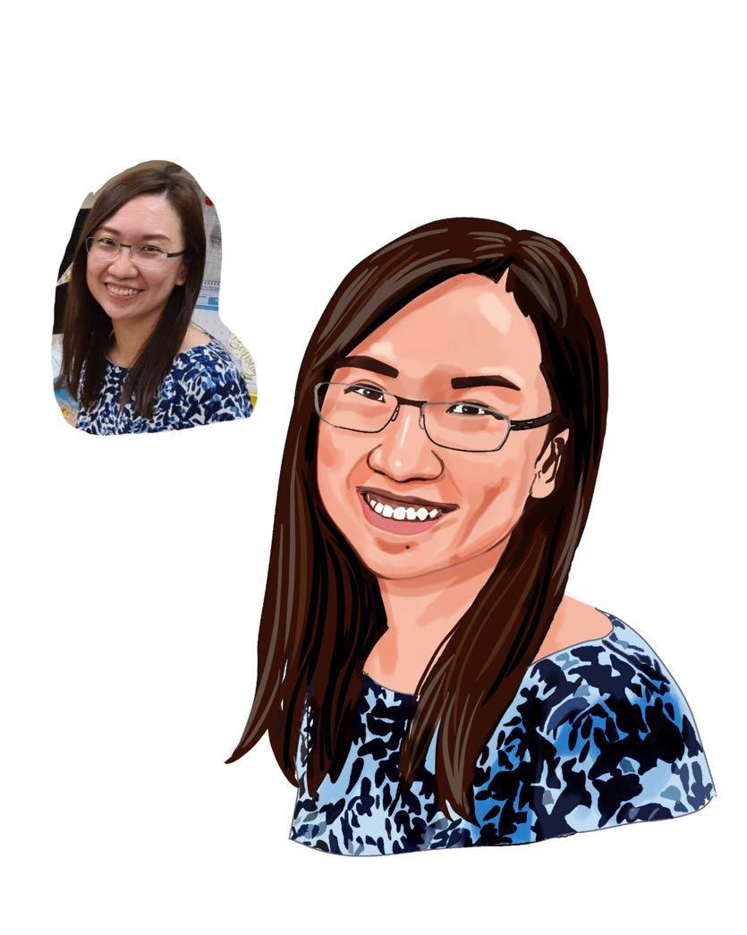 Simple and Premium Customised Caricature drawing Cartoon Personalised ...