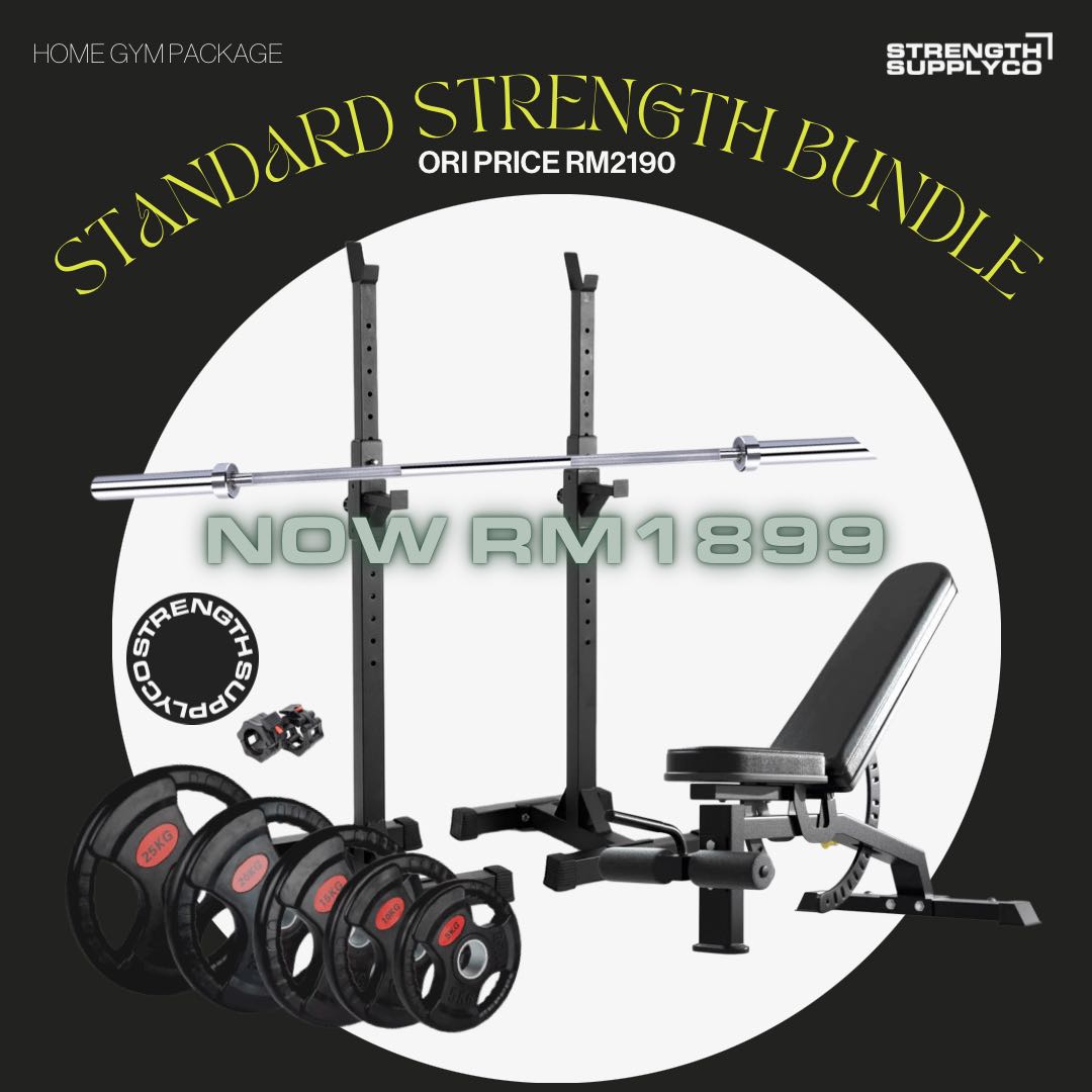Standard Strength Home Gym Bundle Package Promo, Sports Equipment ...