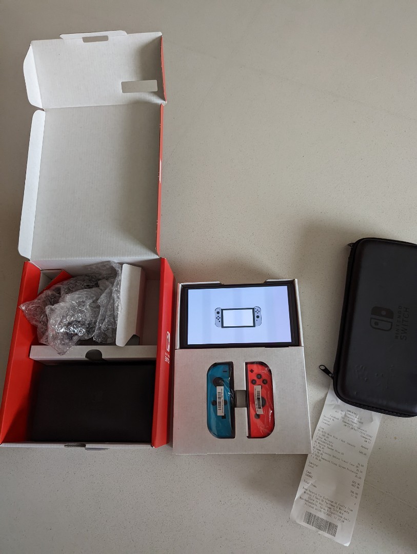 Nintendo Switch OLED warranty receipt and case 4 month warranty, Video ...