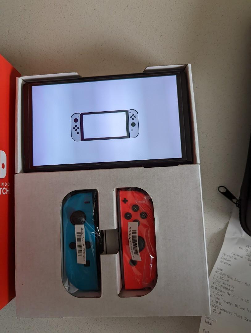 Nintendo Switch OLED warranty receipt and case 4 month warranty, Video ...