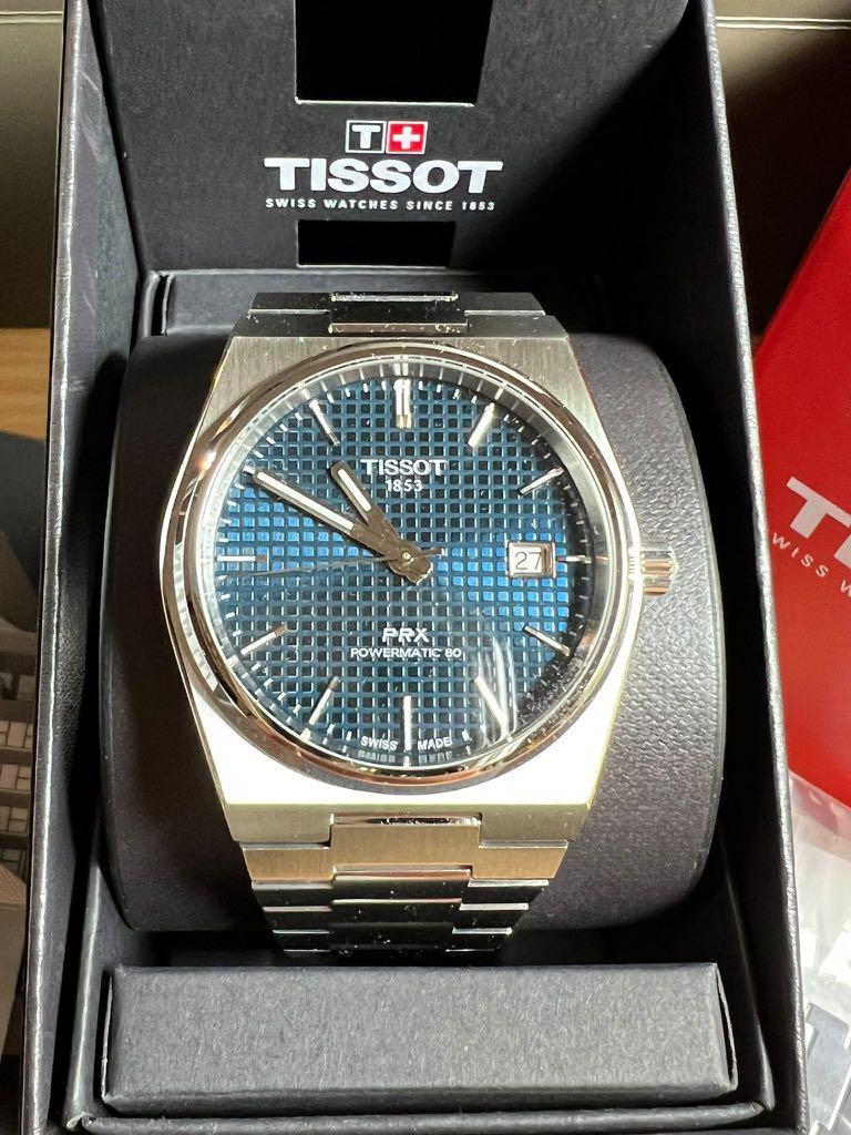 Tissot Blue dial PRX Powermatic 80 watch Brand new in box June 2022 ...