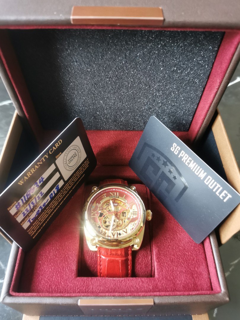 TOMAZ legend XAVIER AUTOMATIC IRON MAN-TW030-D18 (Red/Gold Casing) Red ...