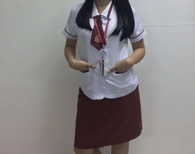UE Uniform SHS 300 SET 2 BLOUSE, 1 NECKTIE, 1 PALDA, Women's Fashion ...