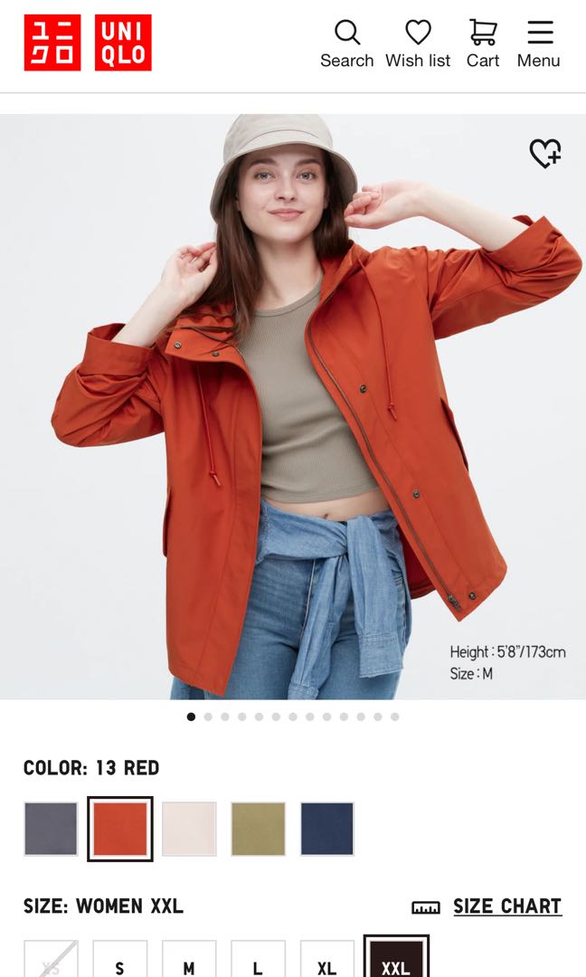 Uniqlo blocktech parka womens red, Women's Fashion, Coats, Jackets and ...