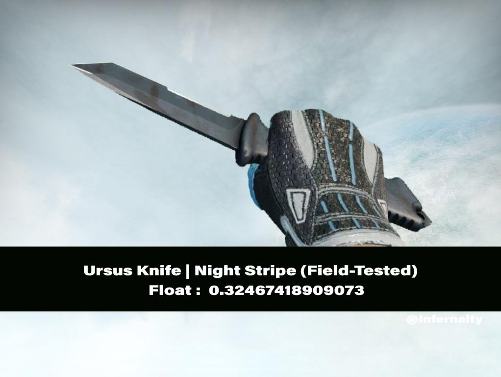 Ursus Knife Night Stripe FT CSGO SKINS KNIVES, Video Gaming, Gaming Accessories, In-Game ...