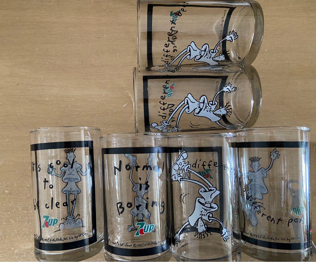 Vintage 7up fido dido glass x 6, Hobbies & Toys, Memorabilia ...