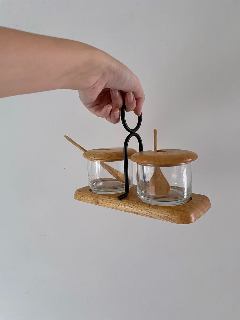 Vintage Jam set with stand, Furniture & Home Living, Kitchenware ...