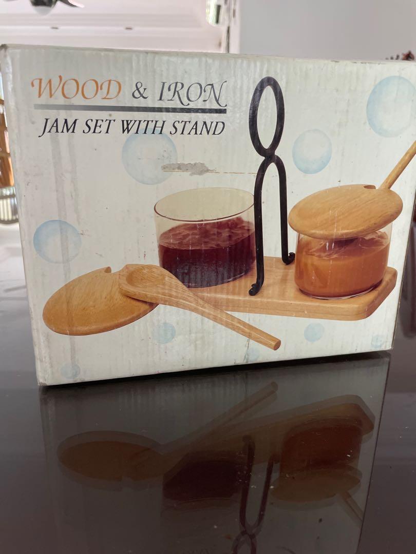 Vintage Jam set with stand, Furniture & Home Living, Kitchenware ...