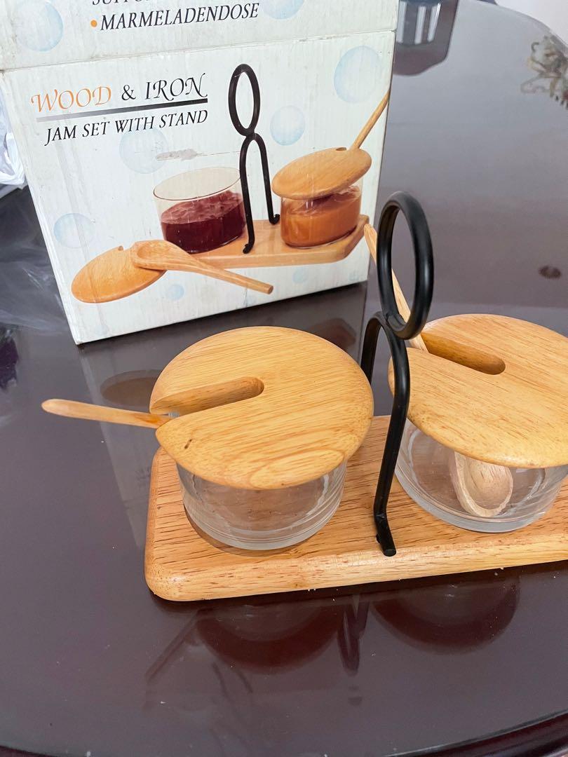 Vintage Jam set with stand, Furniture & Home Living, Kitchenware ...