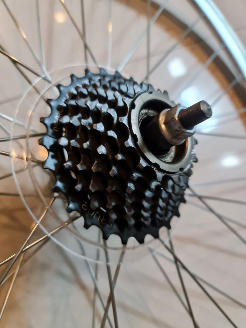 VINTAGE ROAD BIKE CLINCHER RIM ALUMINUM SILVER,700x25C, CST TIRES, 7 ...