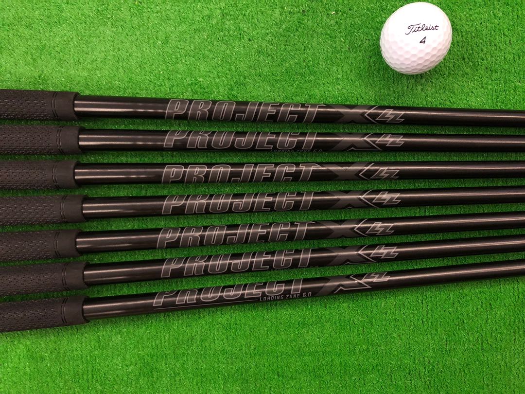 Project X Loading Zone LZ BLACKOUT 6.0 Stiff Flex (4-P) Limited Edition Iron Shafts + Grips ...