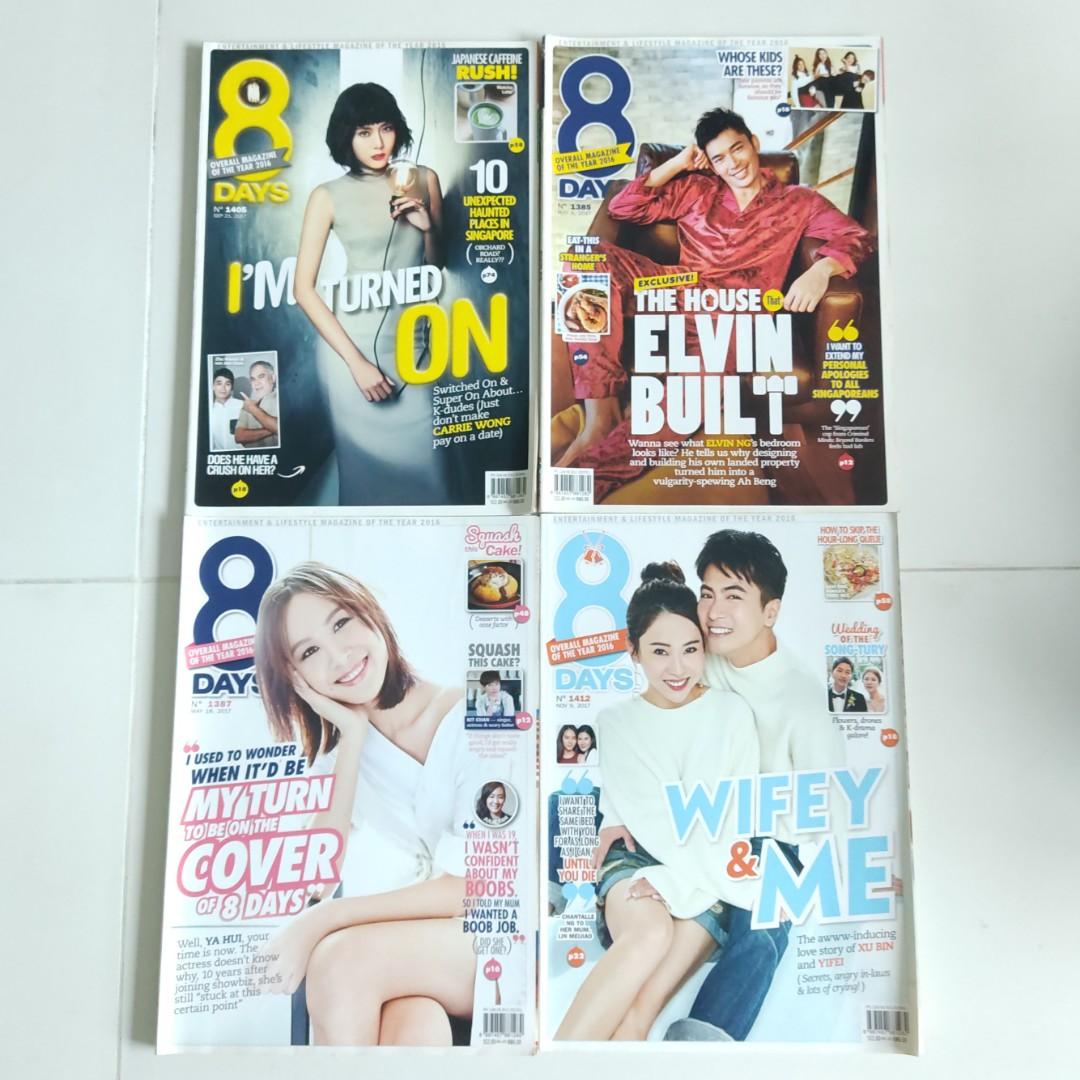 8 Days Magazine Carrie Wong Elvin Ng Ya Hui Xu Bin Zoe Tay Chen Hanwei ...