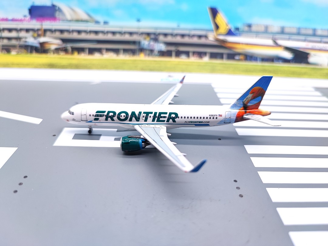 AeroClassics 1:400 A320-200 Frontier Airlines (2016 Flamingo Livery ...