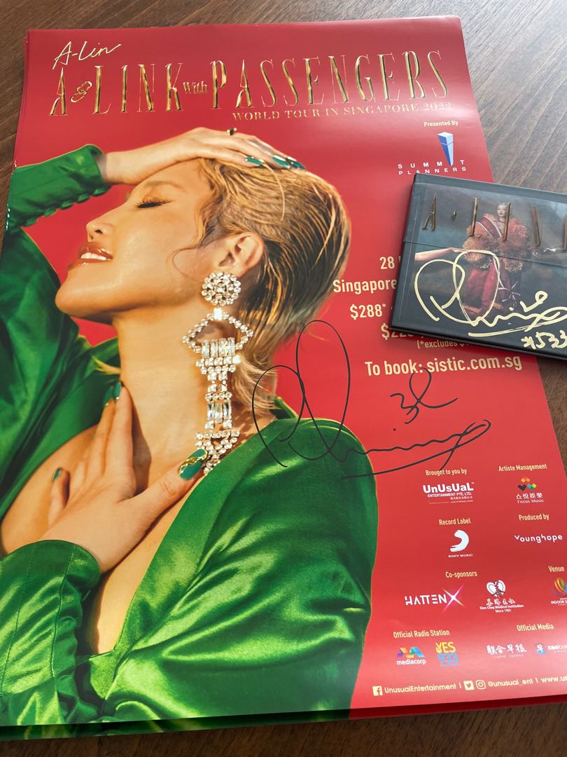 A-Lin Passengers Tour Autographed Poster and CD, Hobbies & Toys ...