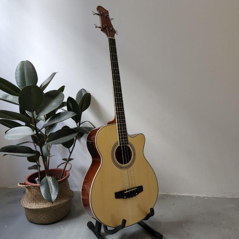 BASS | Semi-Acoustic Bass Guitar with Pick Up | Deviser | 4 band Active ...