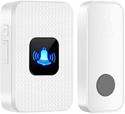 (BLACK) Wireless Doorbell,NIUAWASA Upgraded Door Bells, IP55 Waterproof ...