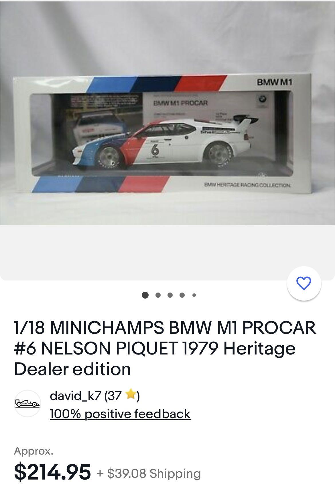 BMW M1 Procar 1:18 Model Toy Car, Hobbies & Toys, Toys & Games on Carousell