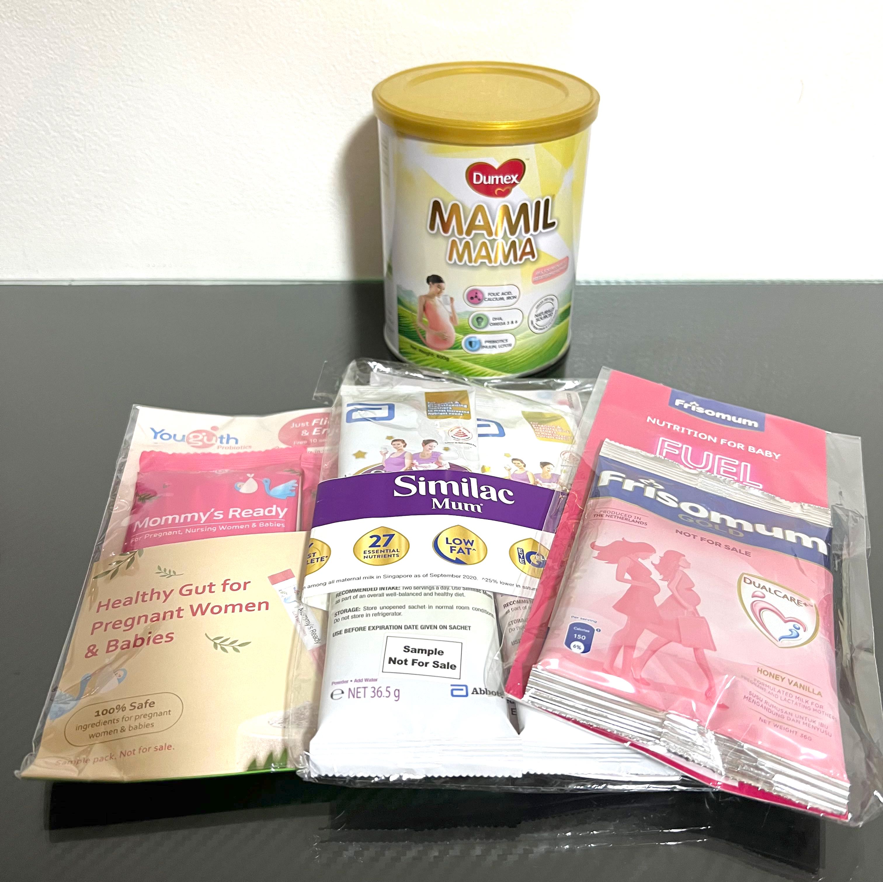 BN Dumex Mamil Mama milk powder + free sample packs, Babies & Kids ...