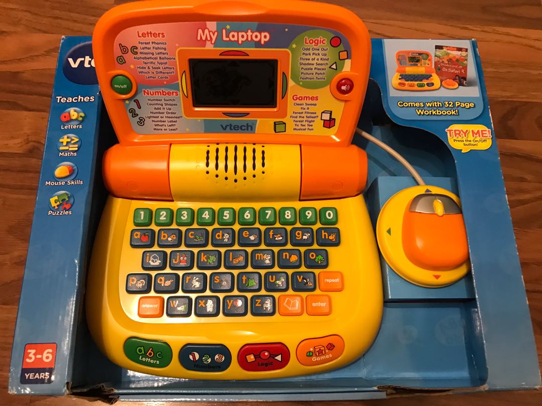 Brand New Vtech My Laptop toy (age 3-6), 興趣及遊戲, 玩具 & 遊戲類 - Carousell