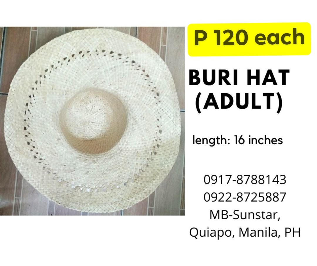 BURI HAT ADULT SUMMER BUCKET BEACH GOLF FASHION MANNEQUIN MODEL BEAT ...