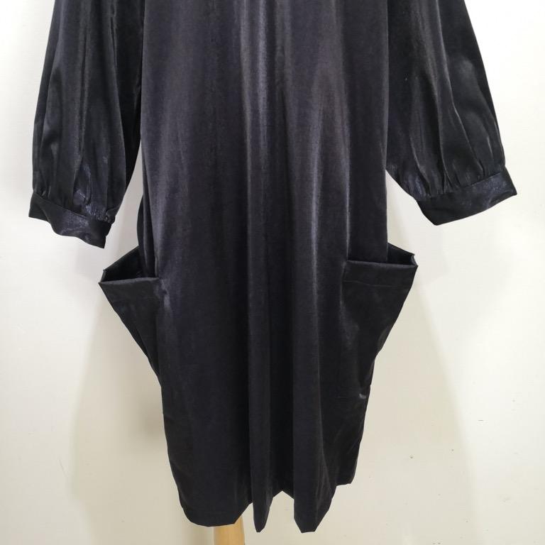 C100 - ebase princess Metallic Black Avant-garde-ish Coat with Oversized Collar - Clearance Sale ...