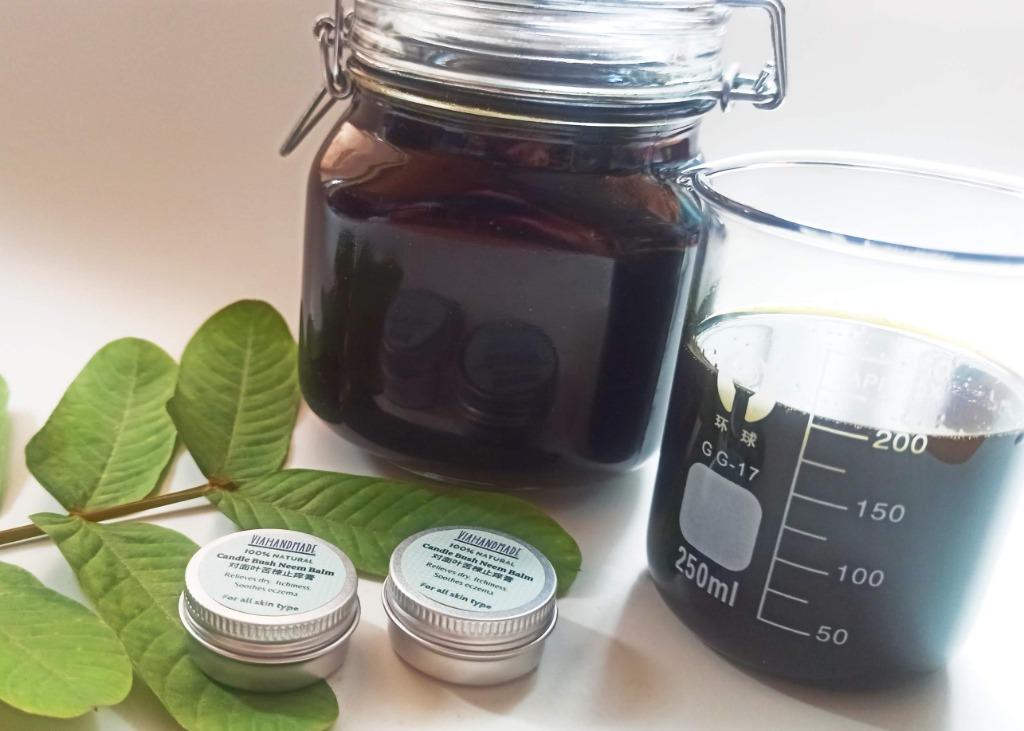 Candle Bush Neem Balm Ointment Ubat kulit daun gelanggang neem eczema ...