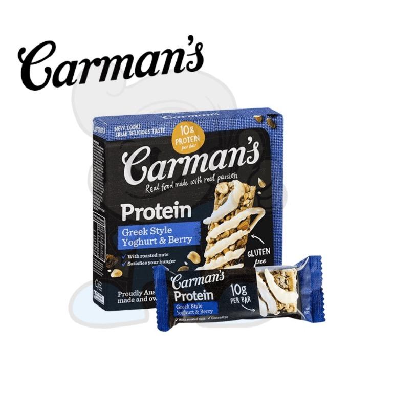Carman's Protein Greek Style Yoghurt & Berry Bar 200g, Food & Drinks ...