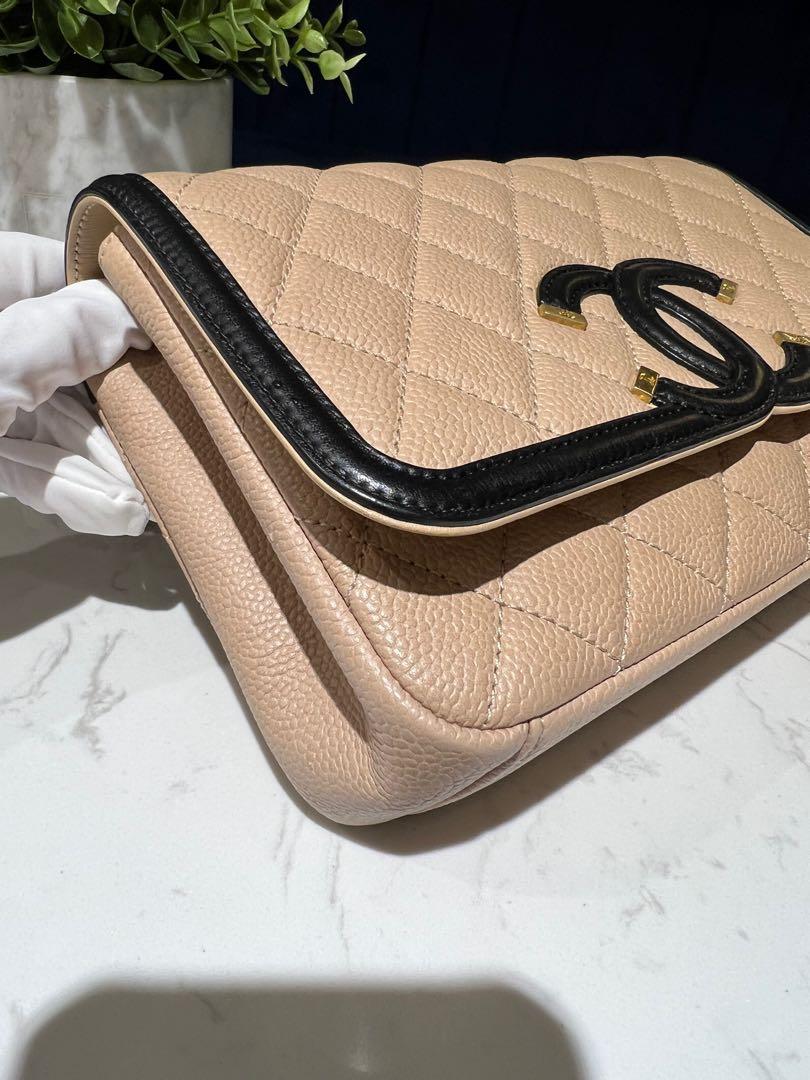 CHANEL FILIGREE SMALL BEIGE CAVIAR GHW, Luxury, Bags & Wallets on Carousell