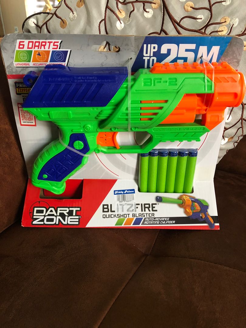 Dart Zone Blitzfire Quickshot Blaster Gun, Hobbies & Toys, Toys & Games on Carousell