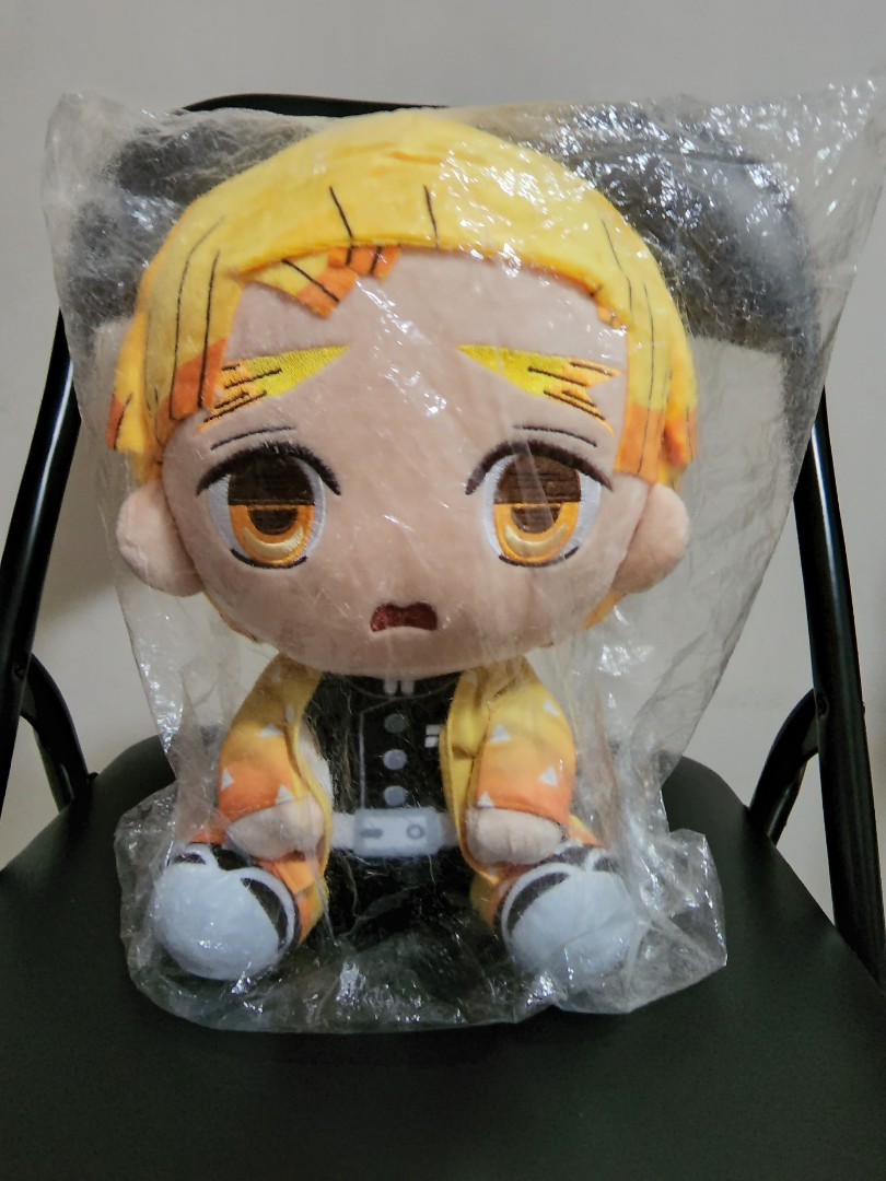 Demon slayer Zenitsu Agatsuma Soft toy, Hobbies & Toys, Toys & Games on ...