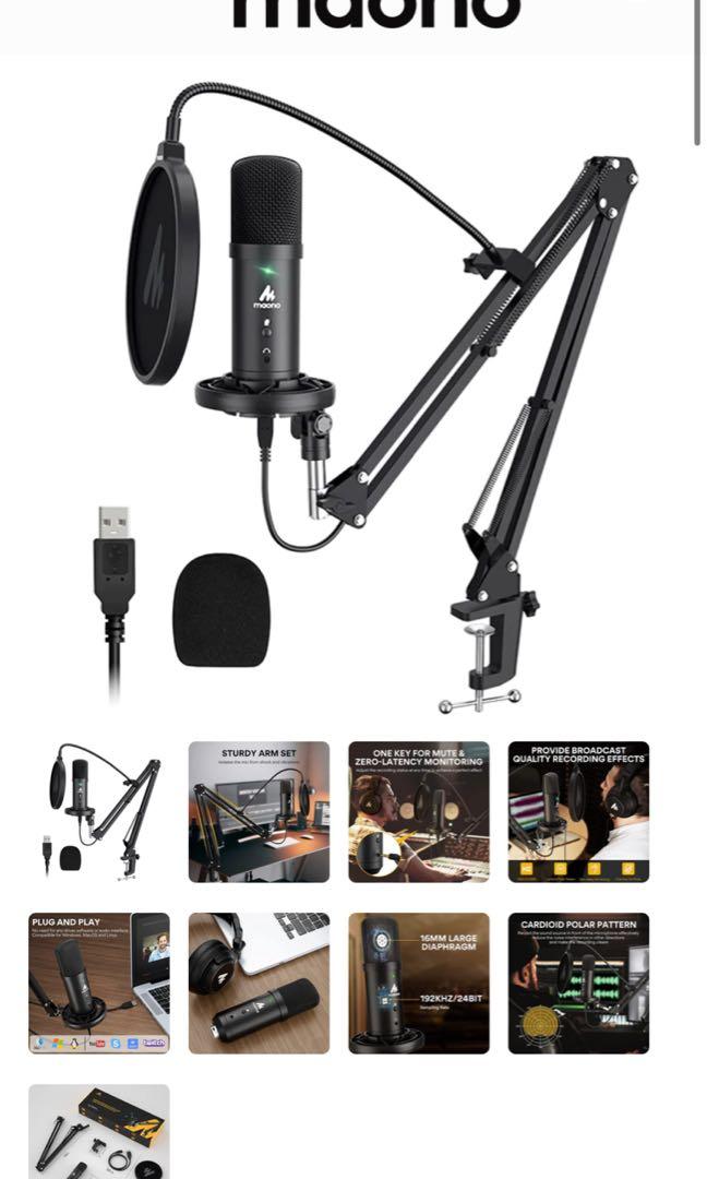 Desktop USB Microphone Set, 電腦＆科技, 電腦周邊及配件, 其他 - Carousell