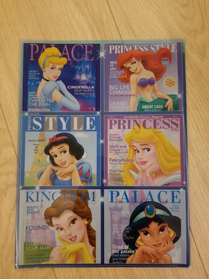 Disney princess A4 folder Cinderella Ariel snow white Aurora belle ...