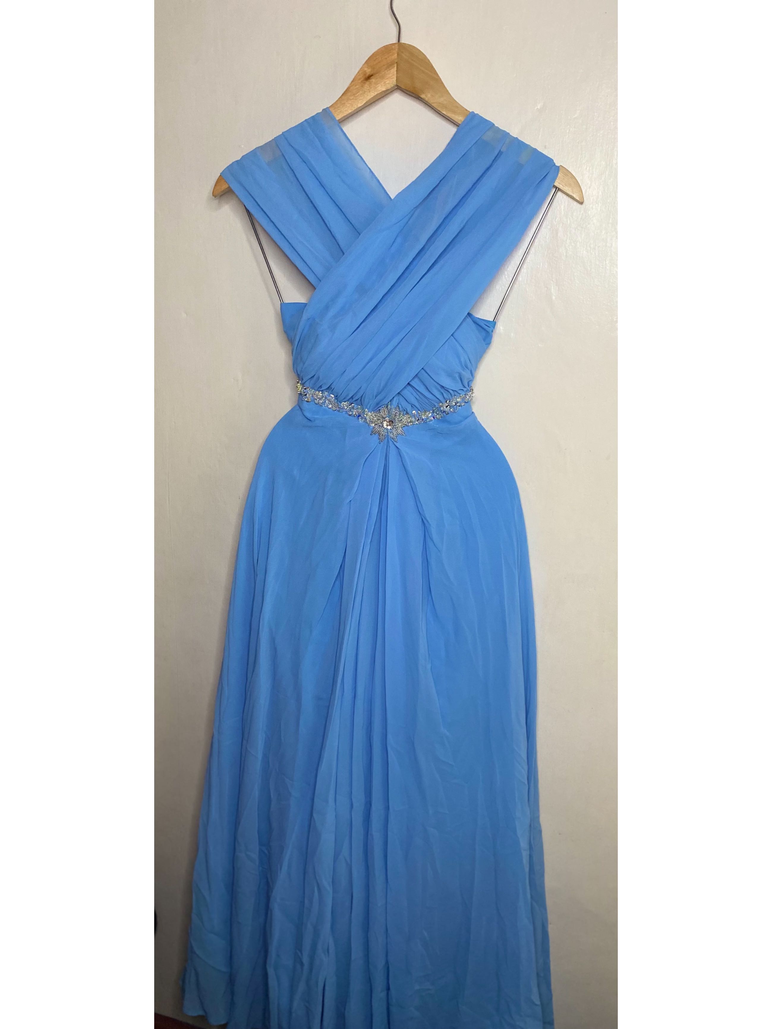 Dusty Blue Infinity Dress, Women's Fashion, Dresses & Sets, Dresses on ...